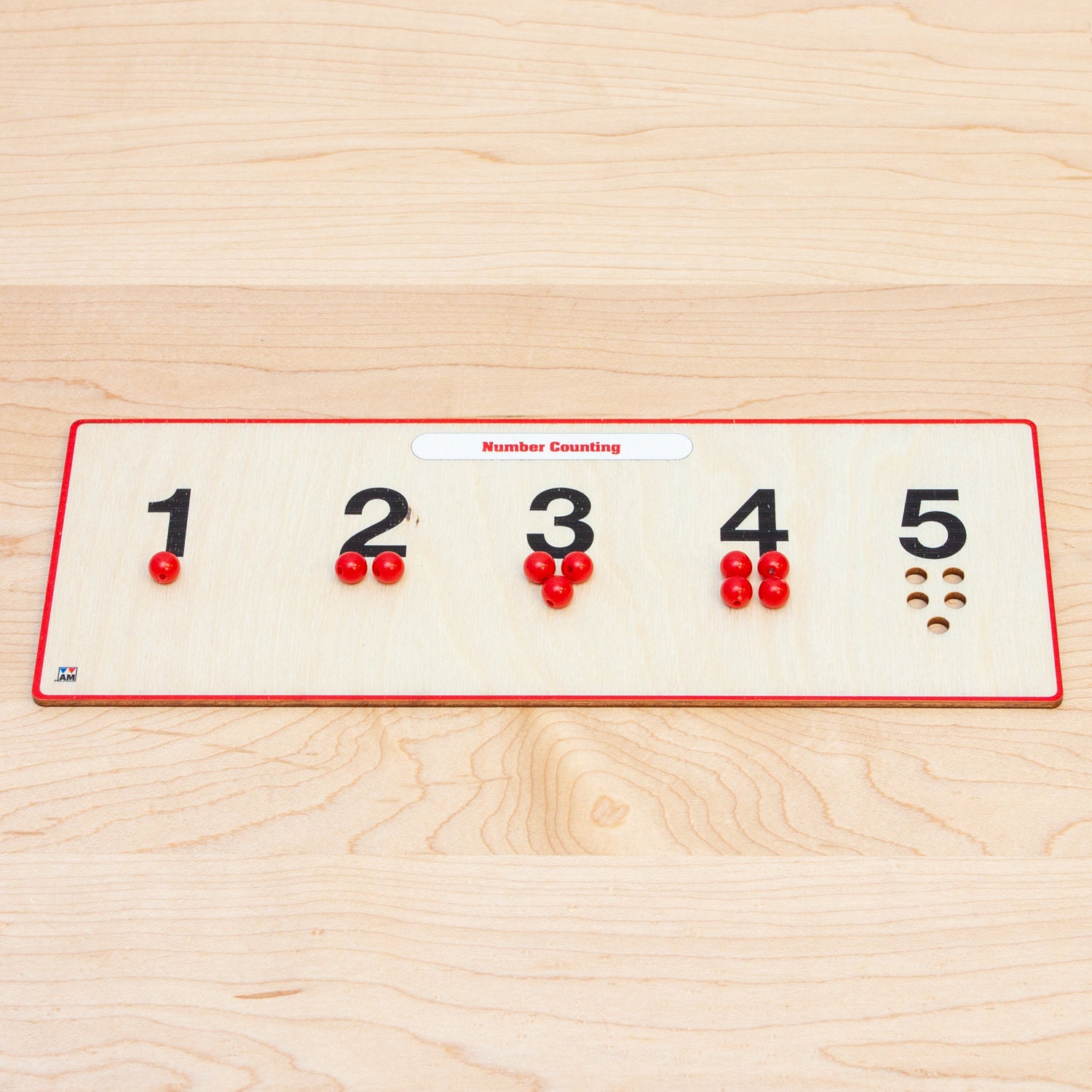 Montessori Wooden Number Counting Board: Educational Math Material for ...