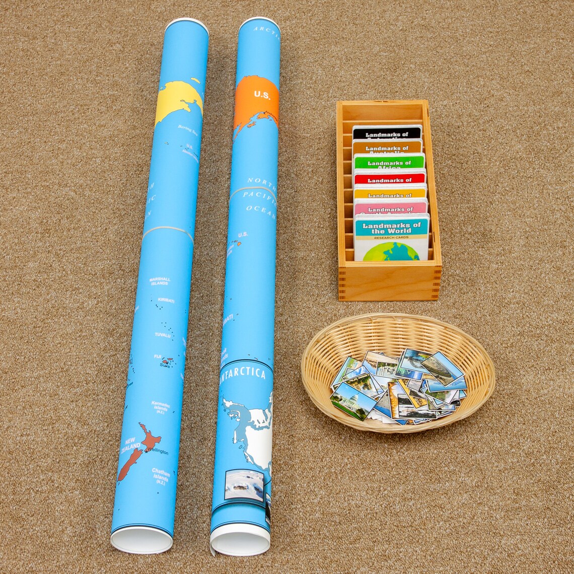 World Landmarks Educational Montessori Geography Materials for Kids and ...