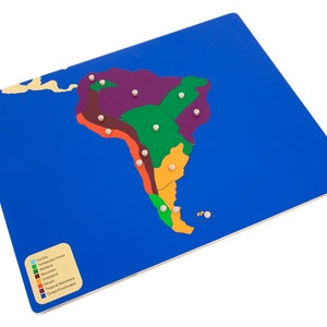 South America Biomes Puzzle Map: Montessori Geography Material - Etsy