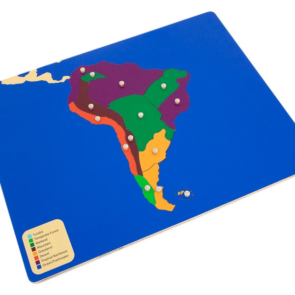 South America Map Montessori - Etsy