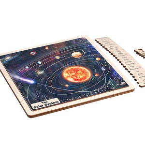 The Solar System Puzzle With Nomenclature Cards (3-6) | Montessori ...