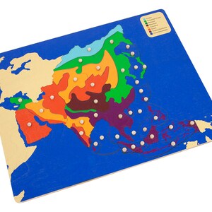 Biomes Puzzle Map of Asia | Montessori Material | Montessori Geography ...