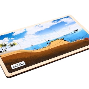 Parts of a Coral Reef Puzzle With Nomenclature Cards 6-9 | Montessori ...