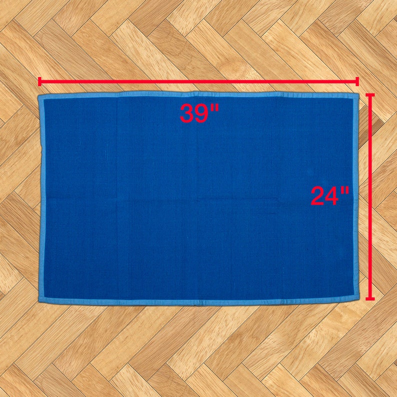 Blue Montessori Classroom Mat: Medium-sized Educational Rug for Toddler ...