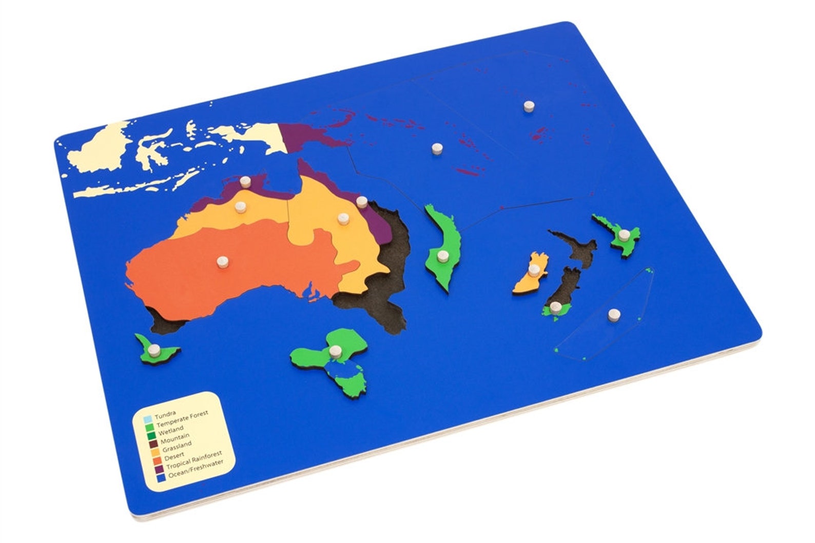 Oceania Biomes Puzzle Map: Montessori Geography Material - Etsy