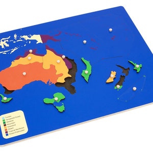 Oceania Biomes Puzzle Map: Montessori Geography Material - Etsy