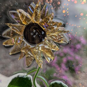 Sunflower Hand Cut Carnival Glass - Etsy