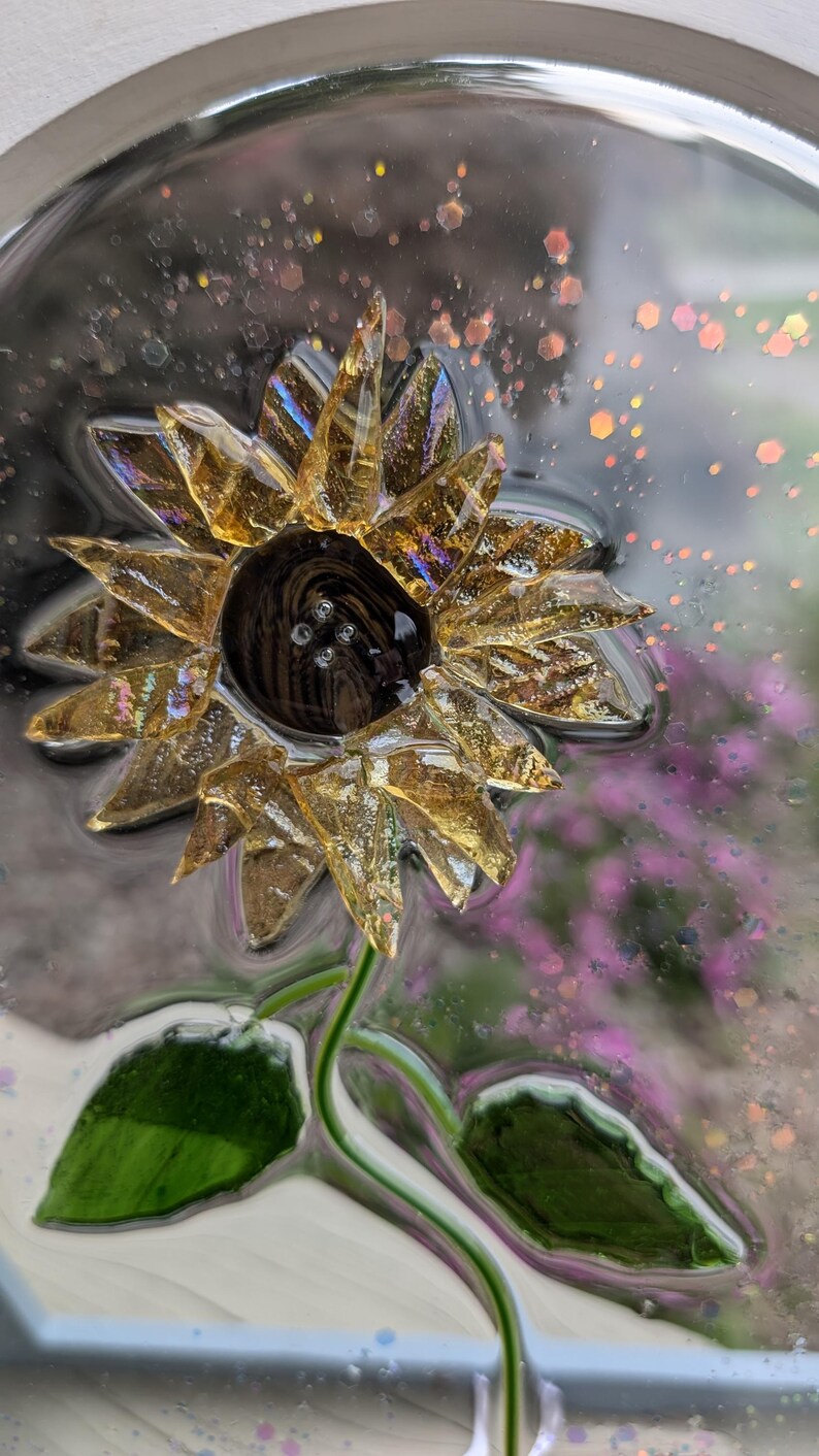 Sunflower Hand Cut Carnival Glass - Etsy
