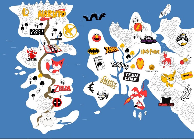 DIGITAL Custom Travel Map Illustrated Invitation, Save the Date ...