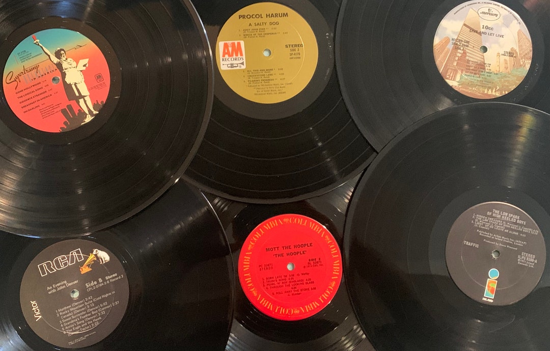 Bulk Lot of 30 Used Vinyl Records 1970’s Rock and Pop for Crafting and ...