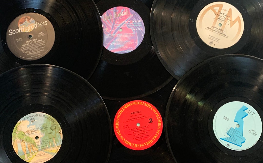 Bulk Lot of 30 Used Vinyl Records 1970s 1980s Rock and Pop for Crafting ...