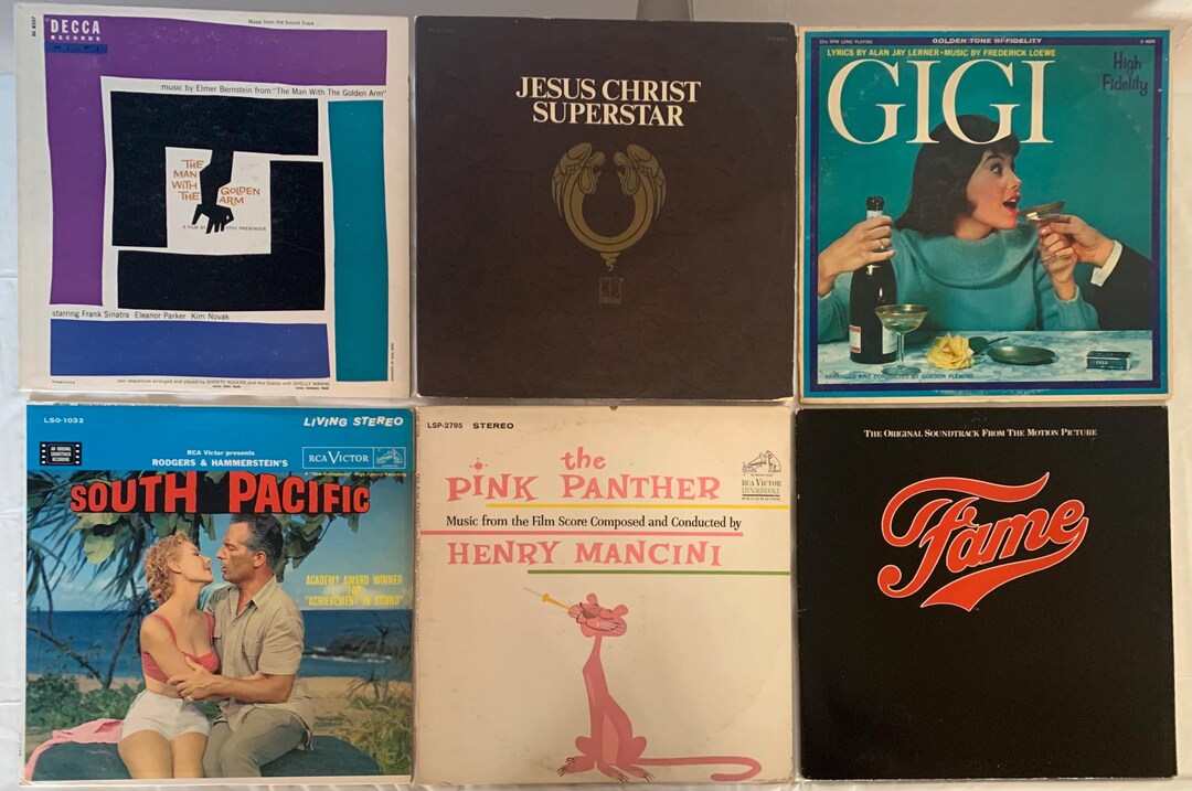 Lot of 25 Used Record Covers 1960’s-1980’s Soundtracks for Crafting and ...