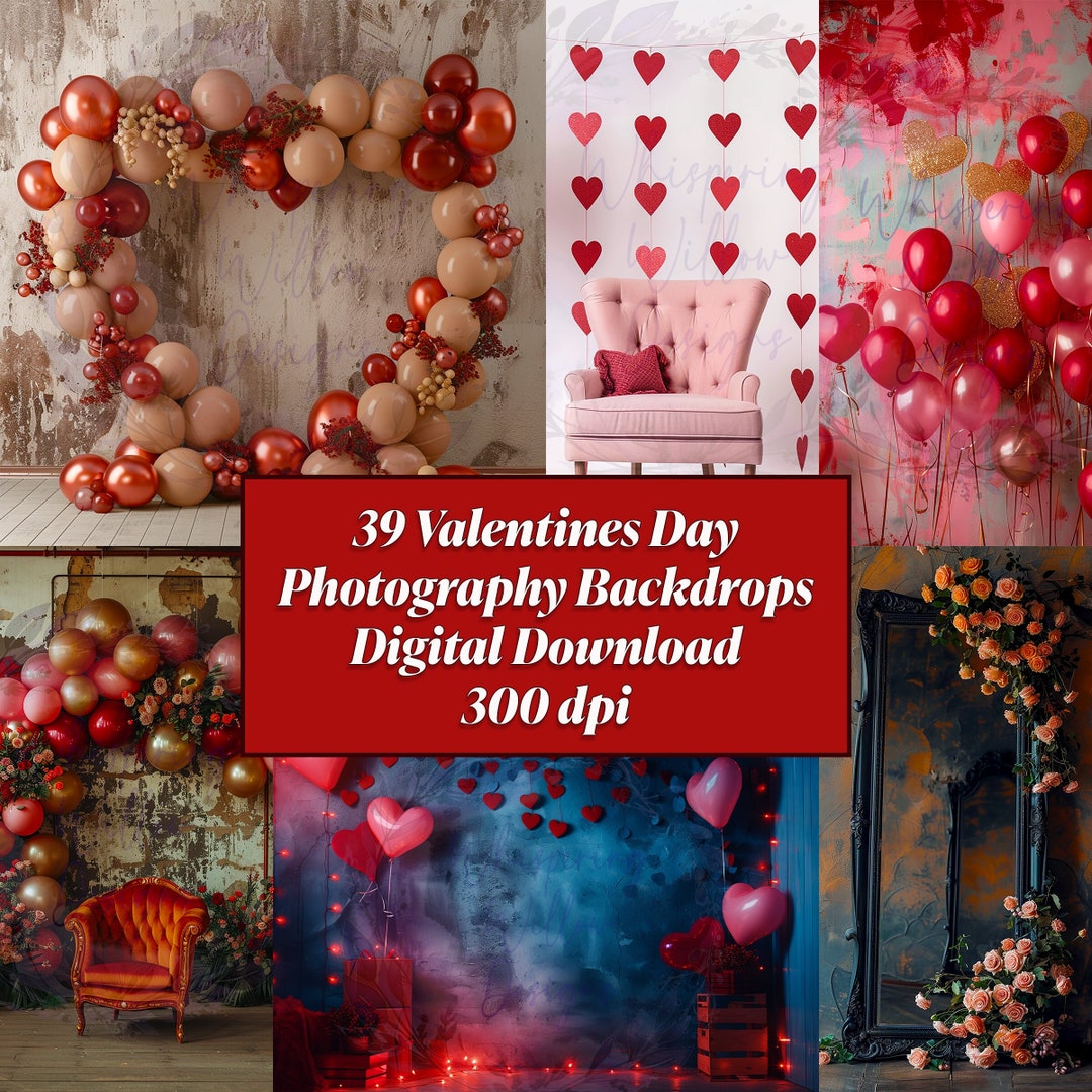 Valentines Photography Backdrop, Photo Backdrop, Valentines Photoshoot ...