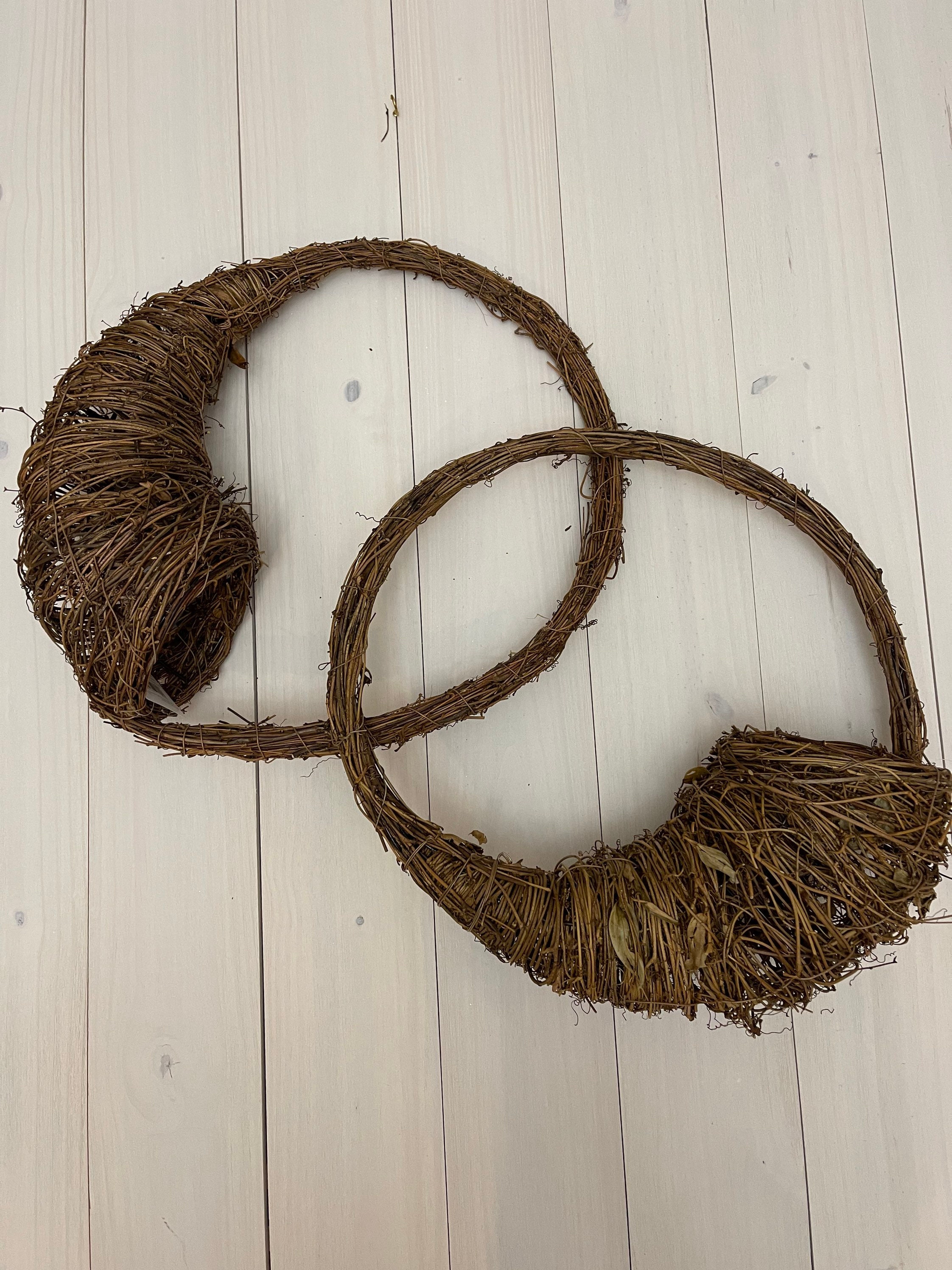 Set of 2 Cornucopia Grapevine Base, Cornucopia Wreath Base, Twig ...