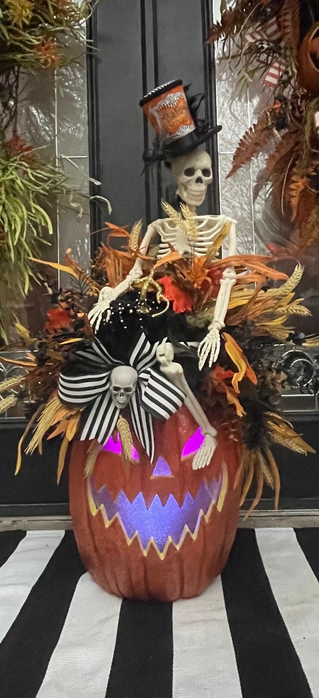 Halloween Centerpiece Skeleton Arrangement Halloween Decor - Etsy