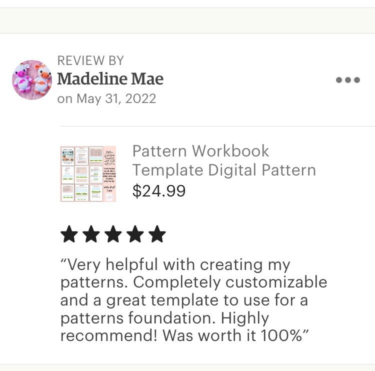 Pattern Workbook Template Digital Pattern Editable Design and 25page ...