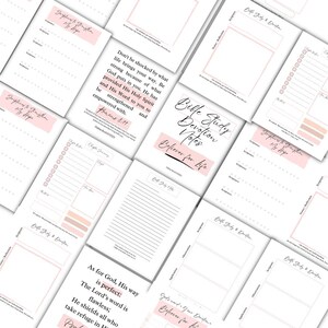 Bible Study and Devotion Notes Printable Pages Instant Download 99 ...
