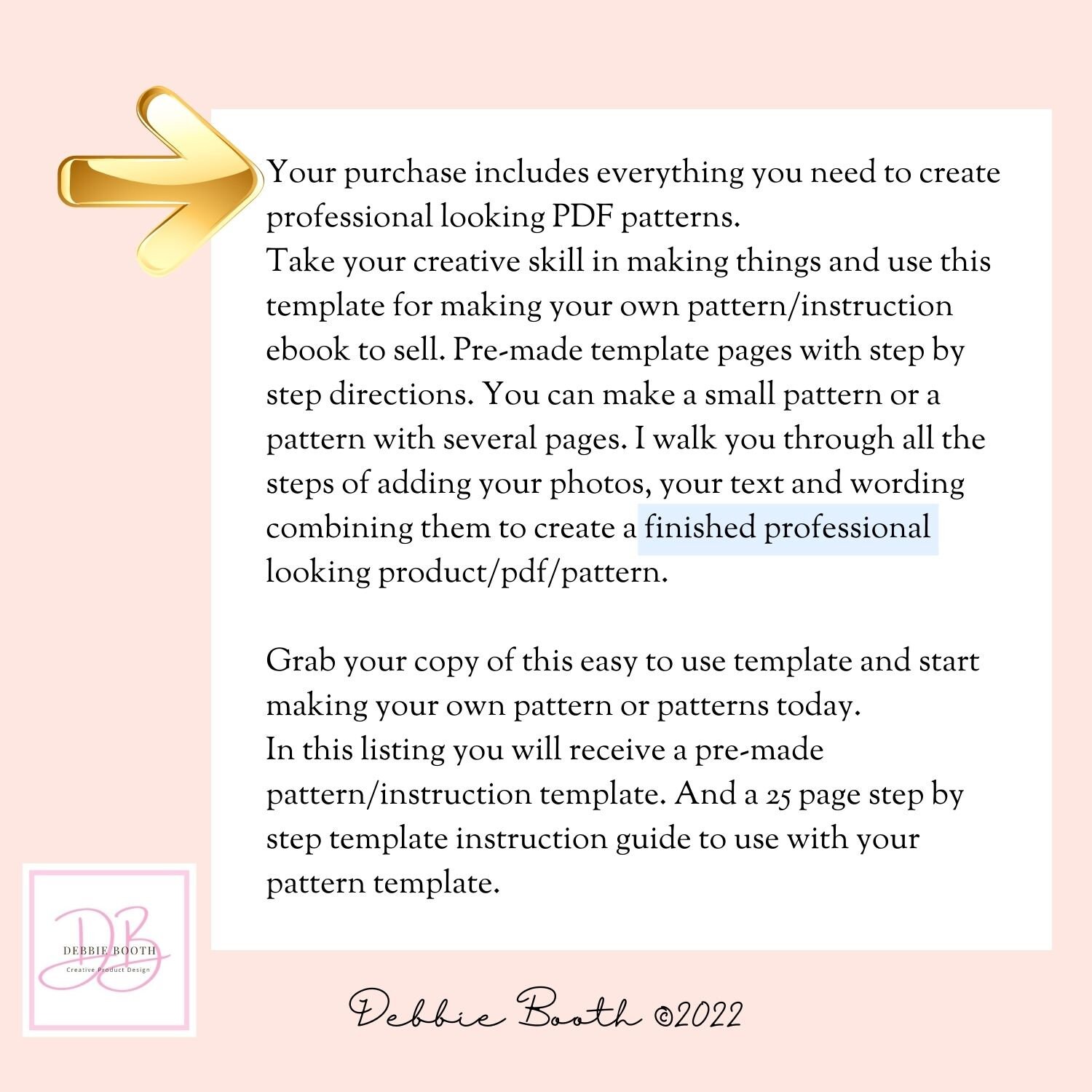 Pattern Workbook Template Digital Pattern Editable Design and 25page ...