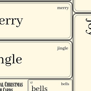 Traditional Christmas Flash Cards Ephemera Collage Digital | Etsy