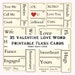 Valentine and Love Words Printable Flash Cards 35 Cards Print Cut and ...