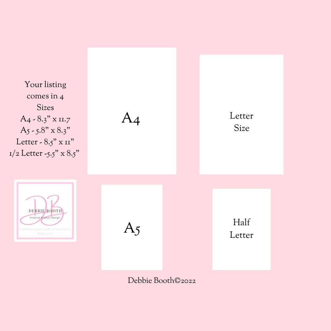 Bible Study and Devotion Notes Printable Pages Instant Download 99 ...