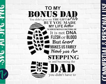 Bonus Dad Svg - Etsy