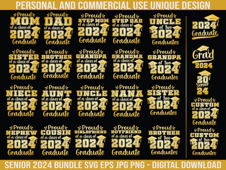 Proud of A 2024 Graduate Svg, Graduation SVG Bundle, Graduation Shirt ...