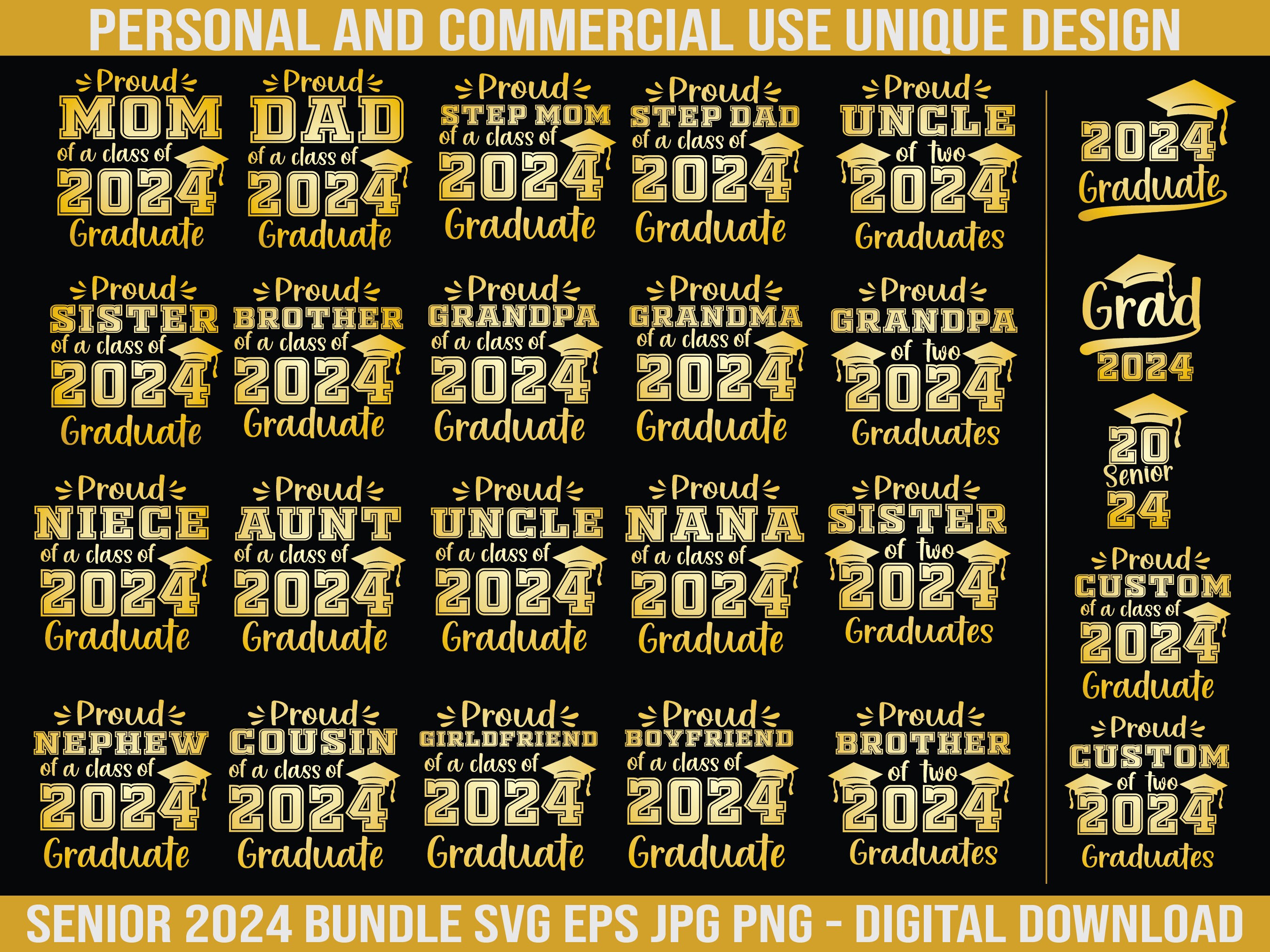 Proud of A 2024 Graduate Svg, Graduation SVG Bundle, Graduation Shirt ...