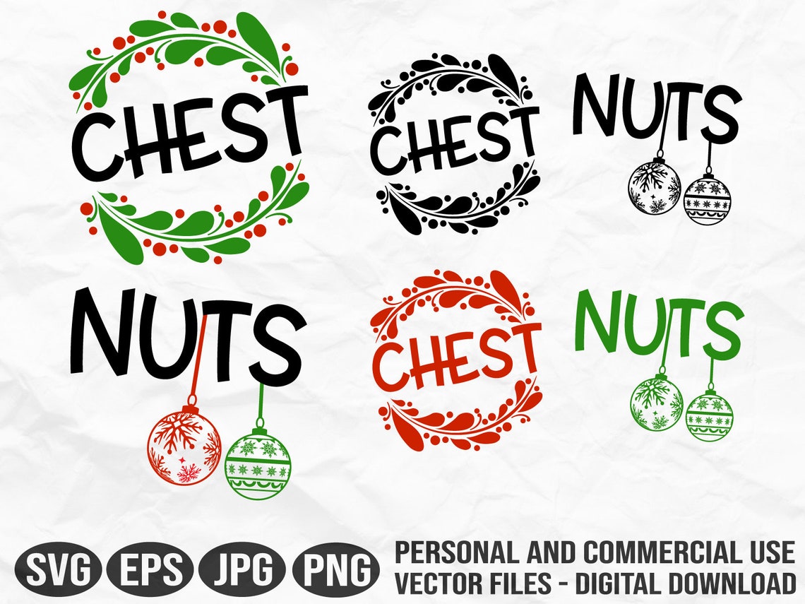 Chest Nuts SVG Christmas Couple Shirts SVG Funny Chritmas - Etsy