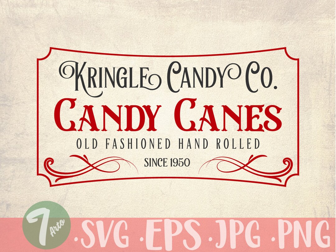 Kringle Candy Co. SVG, Candy Canes Svg, Santas Work Shop Christmas Sign ...