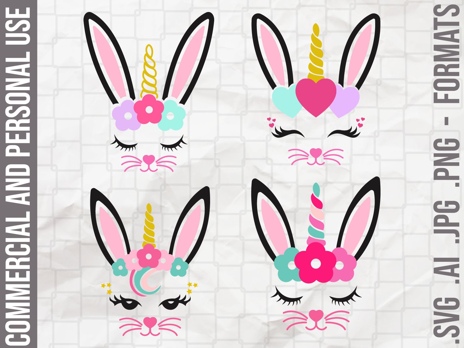 Bunny Unicorn Svg Easter Bunny Svg Easter Unicorn Svg Bunny - Etsy