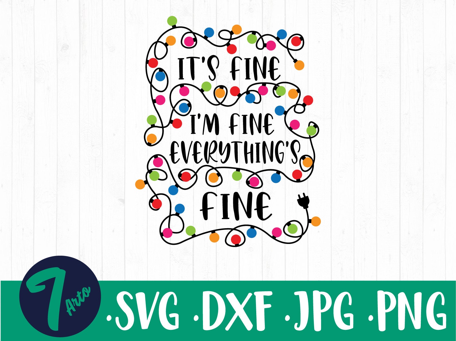 It's Fine I'm Fine Everything's Fine svg Funny | Etsy
