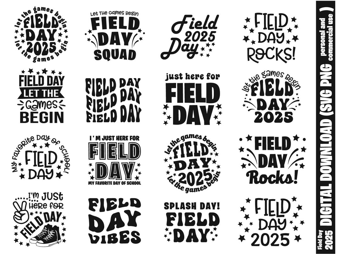School Field Day Svg, Field Day Celebration 2025 PNG, Kids Running SVG ...