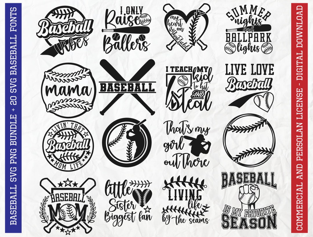 Baseball Svg Bundle, Baseball Quotes Svg, Baseball Font Svg, Baseball ...