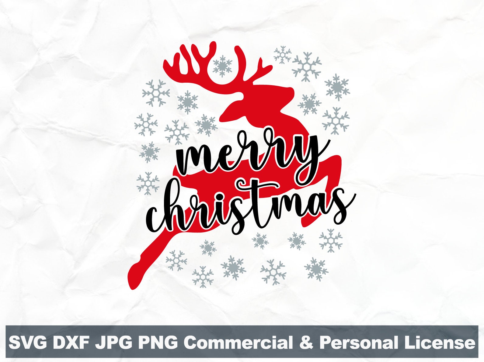 Merry Christmas Deer Svg Christmas Svg Files Christmas Svg - Etsy