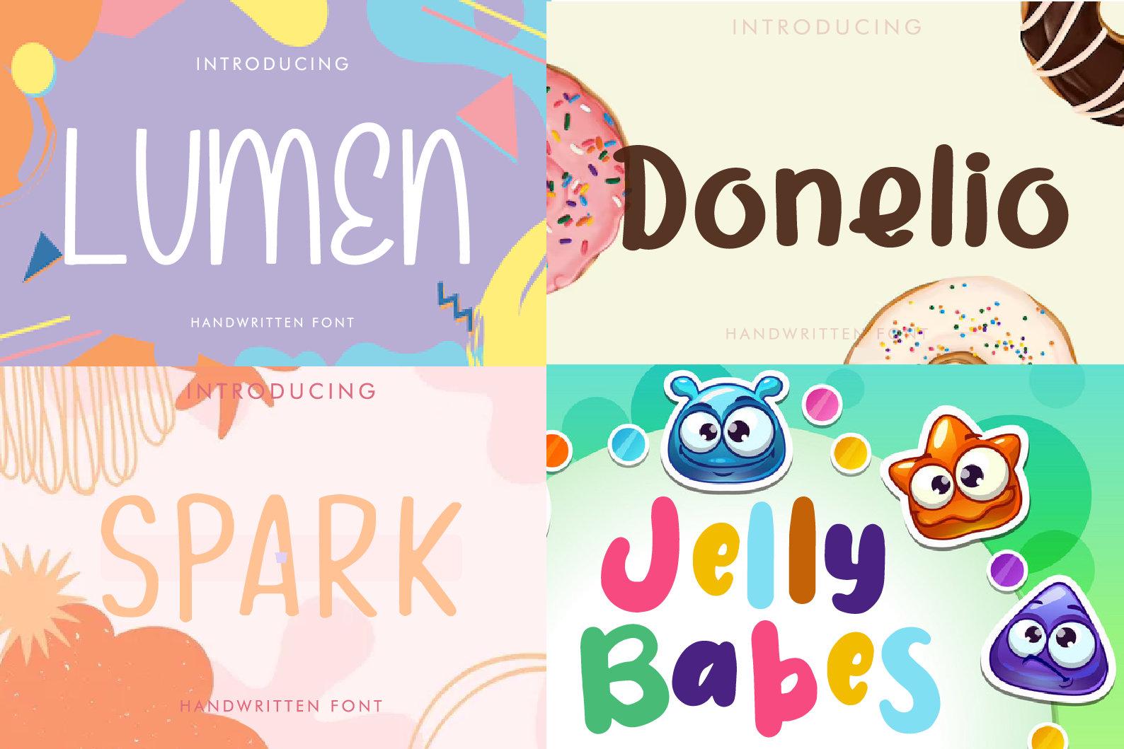 Playful Font Bundle, Kids Font, Baby Font, Fun Font, Cute Font, Craft ...