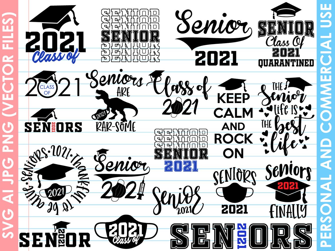 Graduation SVG Bundle Bundle Svg Class of 2021 SVG Senior | Etsy