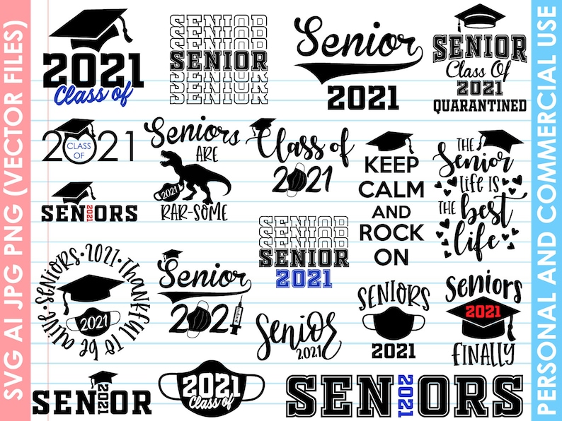 Graduation SVG Bundle Bundle Svg Class of 2021 SVG Senior | Etsy