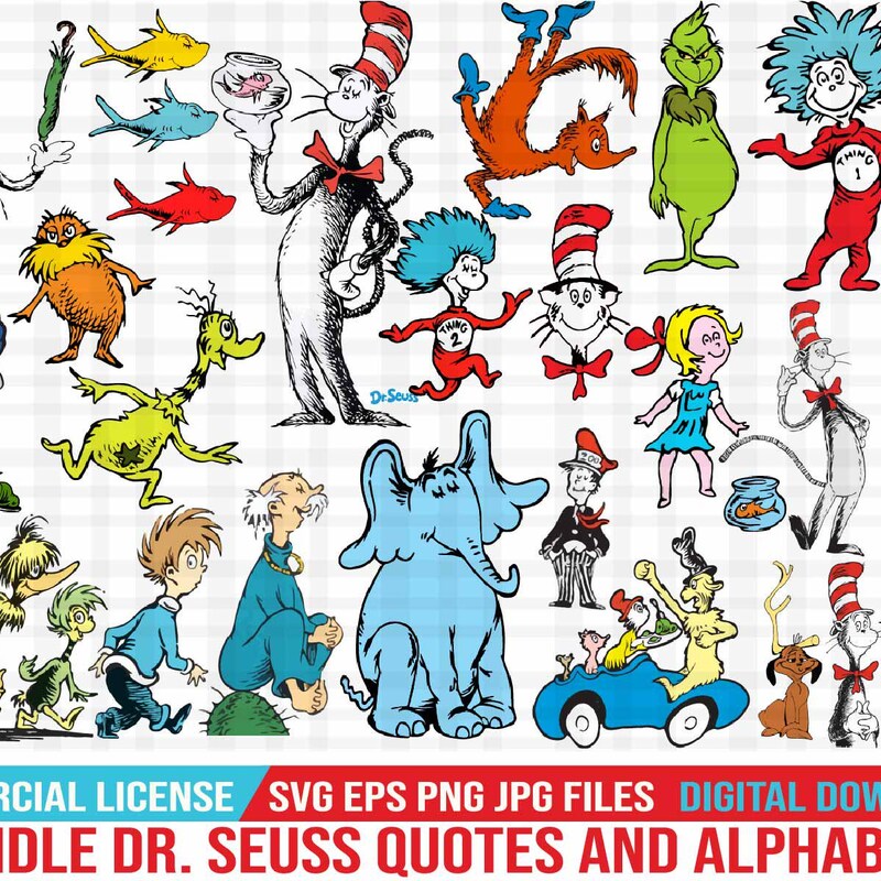Dr Seuss Character Clip Art - Etsy