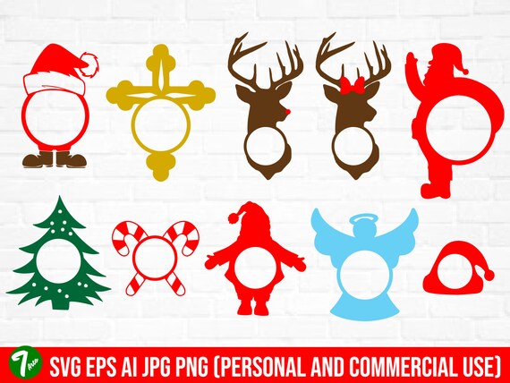 Christmas Monogram Bundle SVG Files Christmas Tree Monogram - Etsy