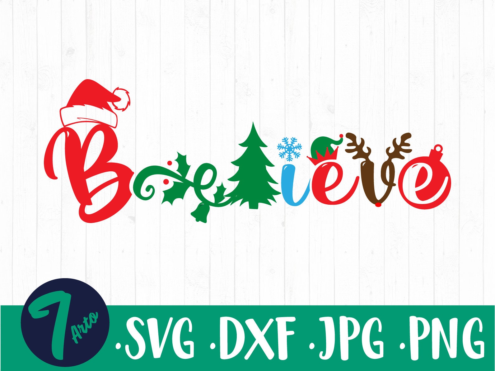 Believe Christmas SVG, Believe Svg, Santa Svg, Christmas Cutting File ...