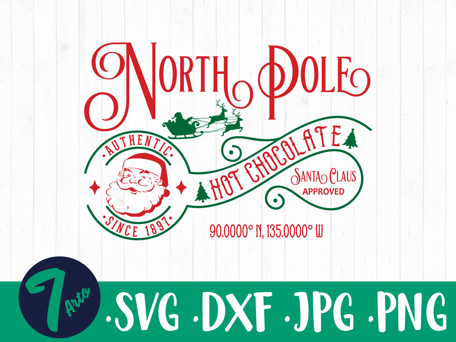 North Pole Svg, North Pole Hot Chocolate Svg, Santa Svg, Hot Cocoa ...