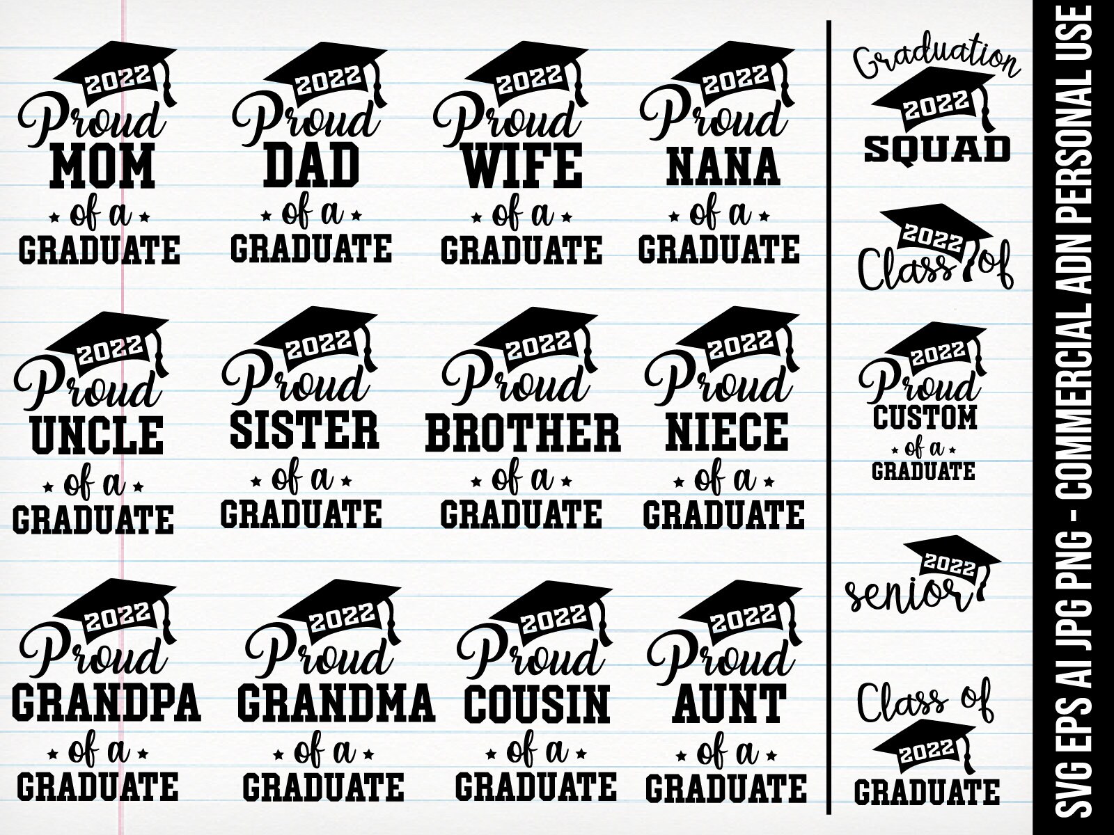 Proud Of A 2023 Graduate Svg Graduation Svg Bundle Proud Mom Of A