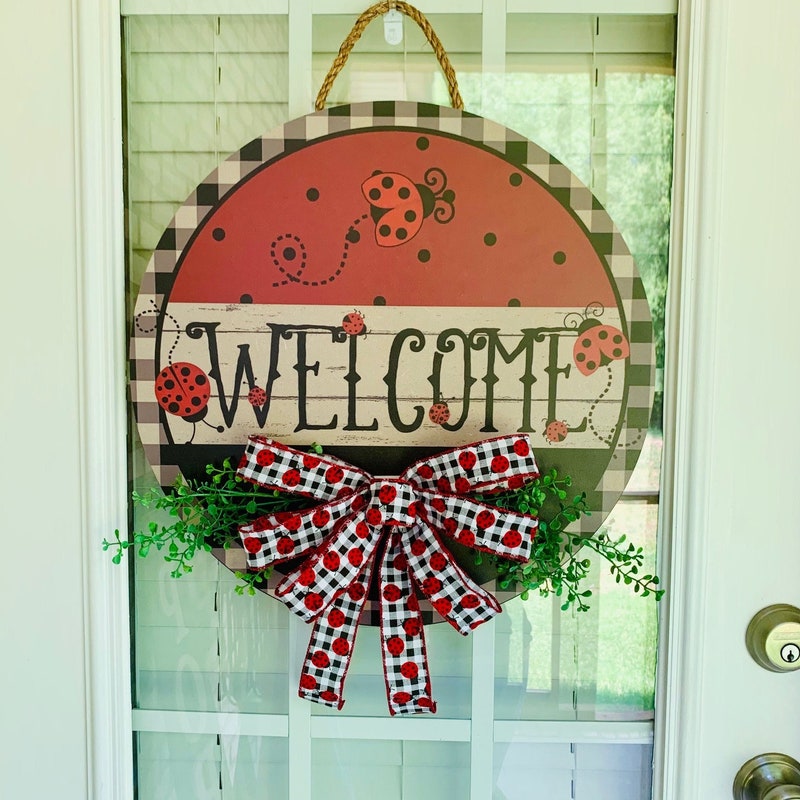 Ladybug Welcome Sign - Etsy