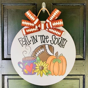 Football Front Door Hanger, Fall Football Sign, Football Front Door ...