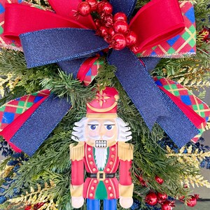 Nutcracker Swag for Door, Holiday Front Door Decor, Traditional ...