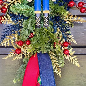 Nutcracker Swag for Door, Holiday Front Door Decor, Traditional ...