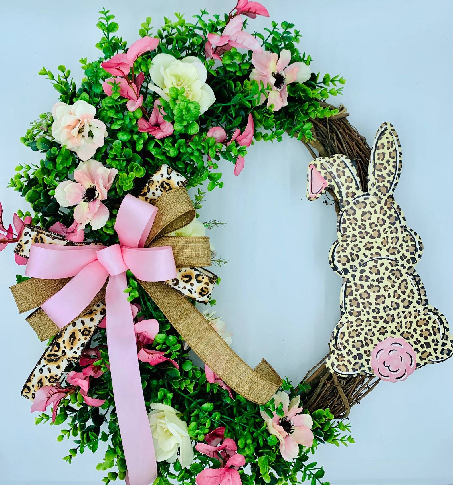 Easter Grapevine Wreath for Front Door, Easter Grapevine Wreath With ...