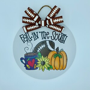 Football Front Door Hanger, Fall Football Sign, Football Front Door ...