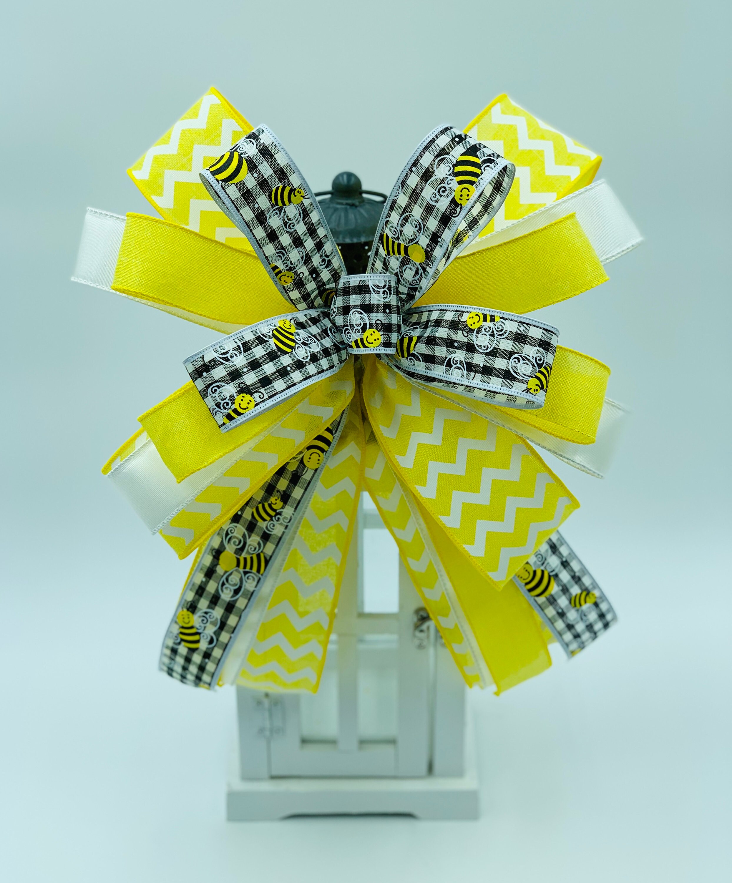 Bee Wreath Bow, Summer Wreath Bow With Bees, Bumble Bee Wreath Bow ...